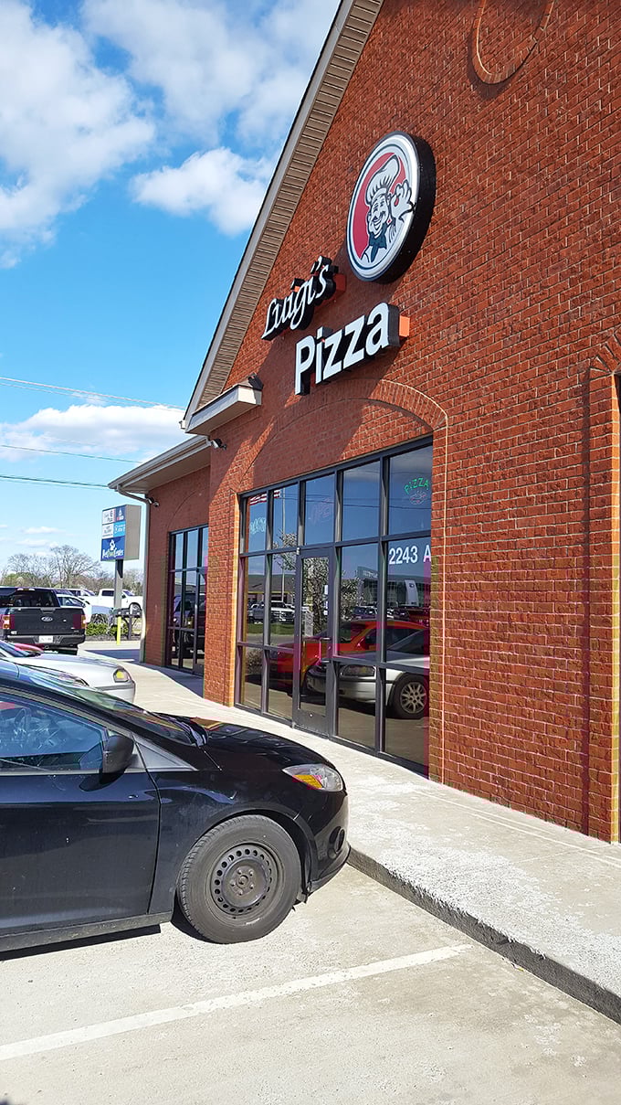 Luigi's lets their reputation do the talking. That chef logo promises authentic Italian flavors inside this Clarksville gem.