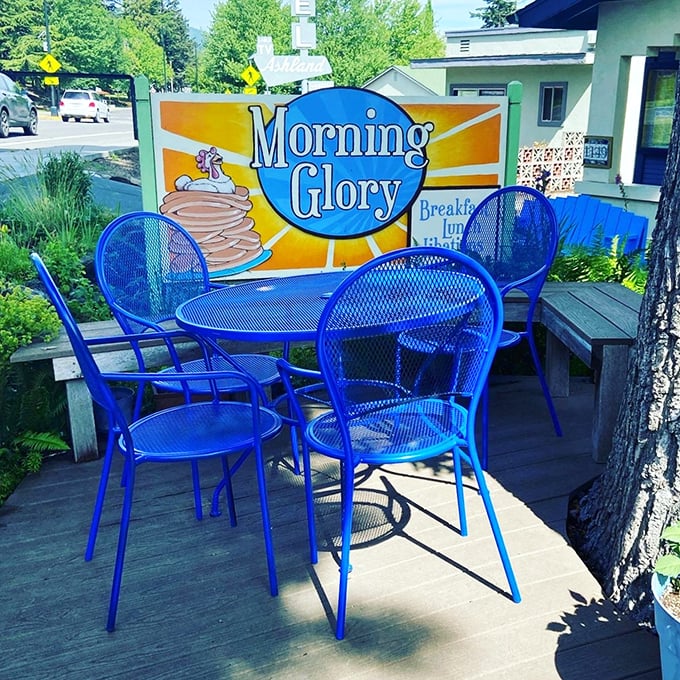 That sunny pancake sign isn't just advertising – it's a declaration that breakfast dreams really do come true.
