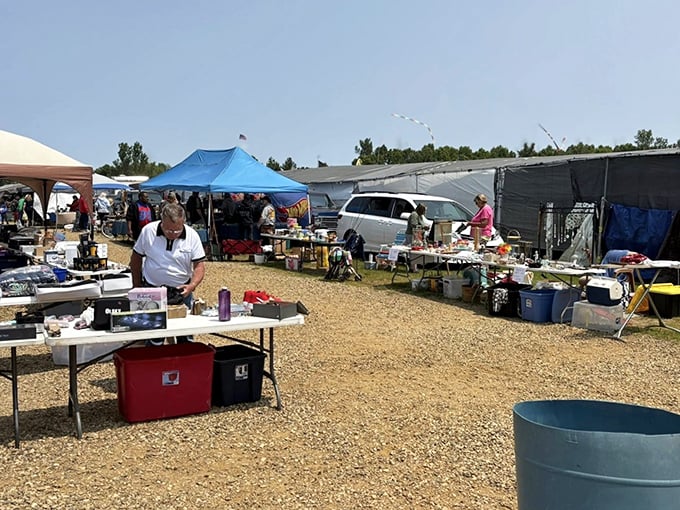 Tables loaded with treasures and wide pathways for browsing—Reits Flea Market knows how to create the perfect treasure hunting experience.