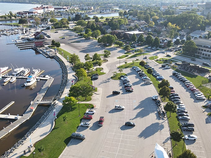 The marina offers front-row seats to Lake Michigan's ever-changing moods—nature's own slow-motion entertainment channel.