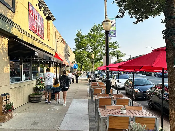 Sidewalk dining that turns every meal into a front-row seat for La Grange's charming street life.