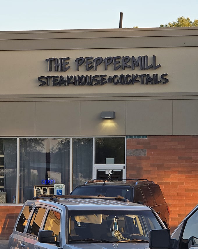 The Peppermill's modest storefront is like a poker player's face—giving nothing away about the royal flush of flavors waiting inside.