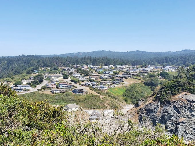 Perched between redwoods and ocean, this village offers the ultimate "away from it all" experience.