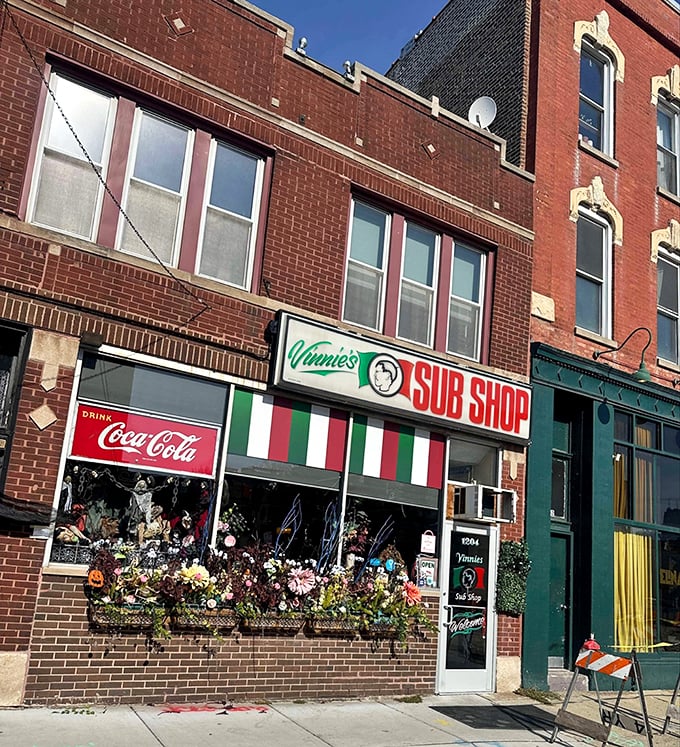 Those blooming window boxes frame sandwiches that are equally fresh and colorful inside.