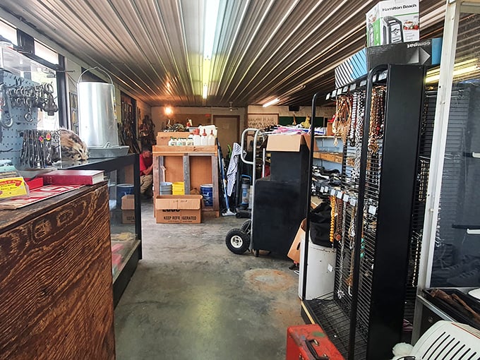 When antiques and collectibles fill every available space, you know you've found a serious collector's paradise.