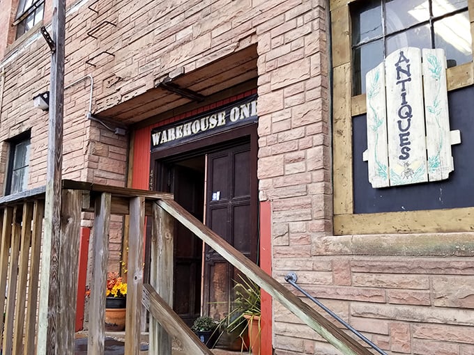 Industrial architecture creates the perfect backdrop for serious antique hunting and vintage discoveries.