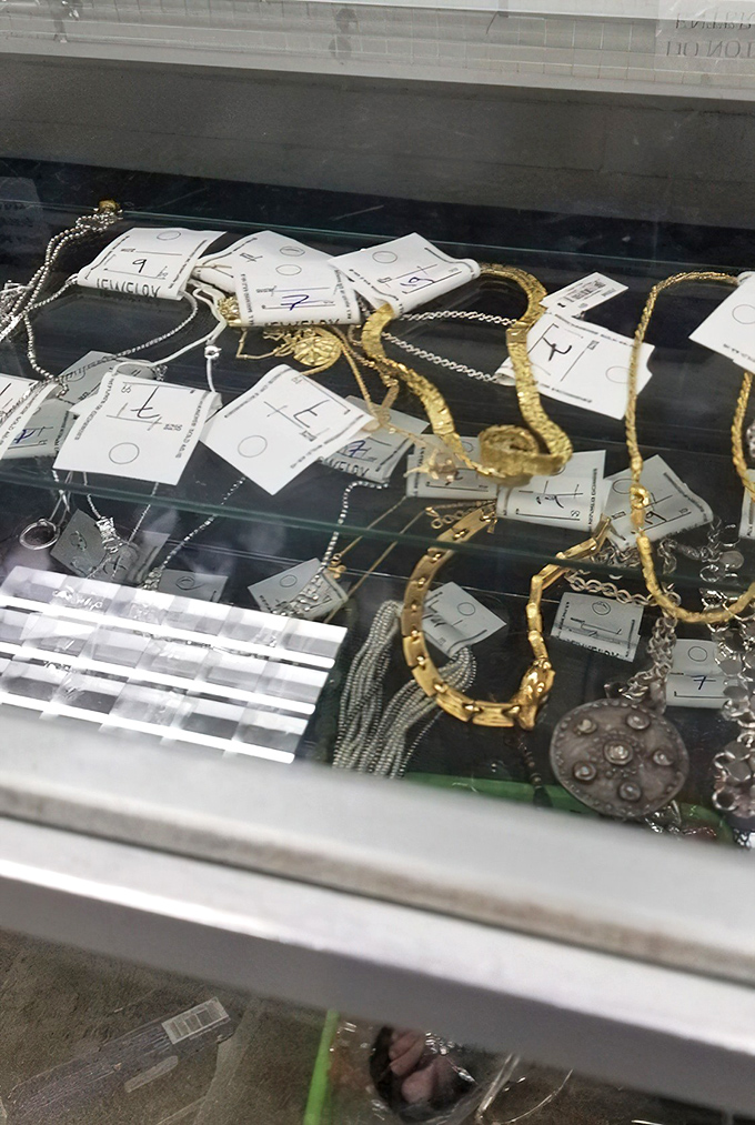 The jewelry counter gleams with potential – gold-toned treasures and silver-hued finds tagged and ready for their second act.