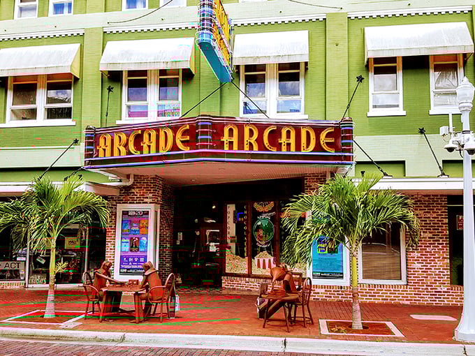 The historic Arcade Theatre's vibrant marquee lights up downtown, offering cultural experiences that won't send your entertainment budget into therapy.