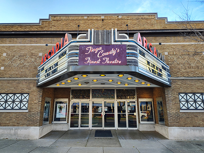 The Arcadia Theatre's vintage marquee promises entertainment the way it used to be—without asking you to silence your phone.
