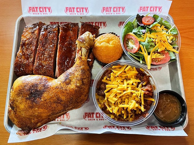 The BBQ sampler that answers life's most important question: "Why choose one meat when you can have them all?"