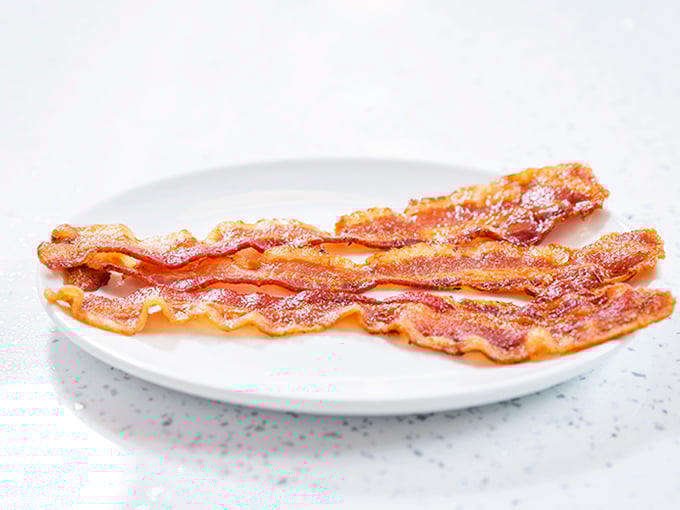 Bacon that's achieved that mythical state between crispy and chewy – the breakfast equivalent of hitting the lottery.