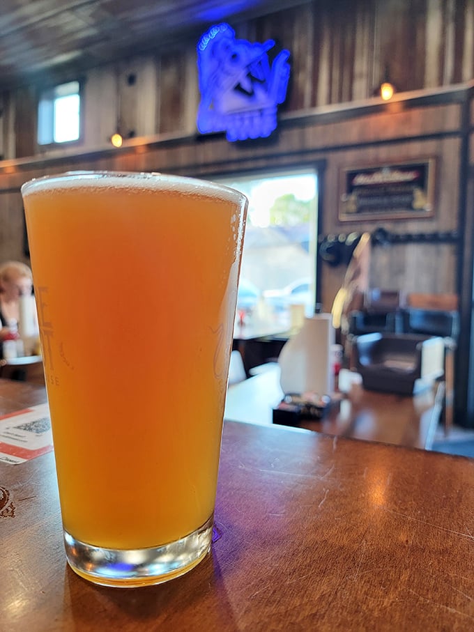 A perfectly poured beer catching the light just right. In small-town Ohio, this golden elixir tastes even better after a long week.