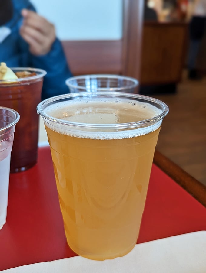 Beer in plastic cups – because when the seafood's this good, crystal stemware would just be showing off.