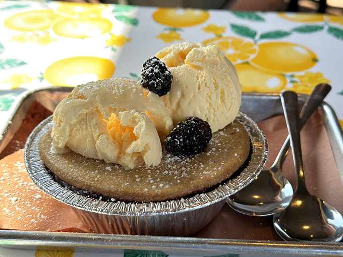 Berry cobbler that transforms simple fruit into dessert nirvana – resistance is absolutely futile.
