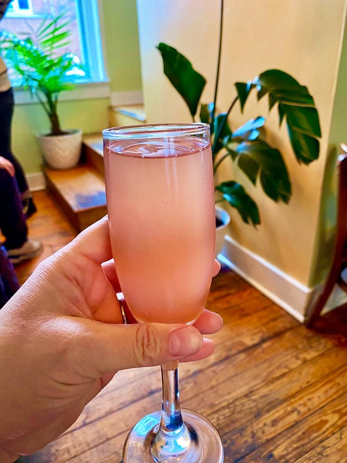 This blushing mimosa isn't just a breakfast cocktail—it's liquid sunshine in a glass, turning ordinary mornings into celebrations.