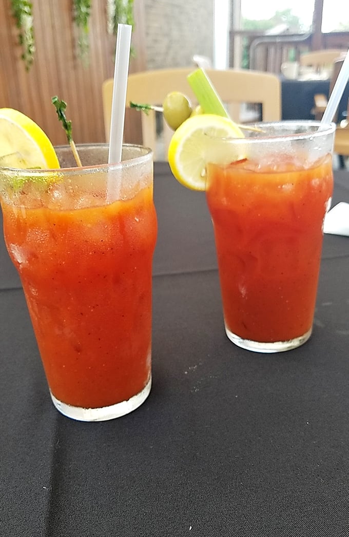These Bloody Marys aren't just drinks, they're liquid salad bars—complete with the perfect amount of spice and garnish for weekend recovery.