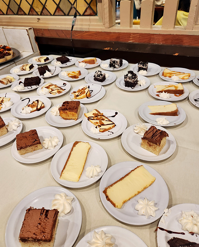 The dessert display that ruins all good intentions. These aren't just cakes – they're the reason elastic waistbands were invented.