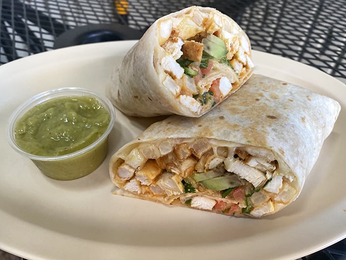 This burrito doesn't need a passport to deliver authentic flavors – fresh, vibrant, and substantial enough to fuel your entire day.