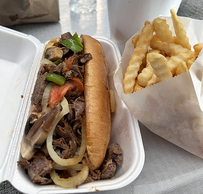 The Philly Cheesesteak doesn't try to reinvent the wheel—it just makes sure that wheel is delicious, with tender meat and perfectly grilled onions.