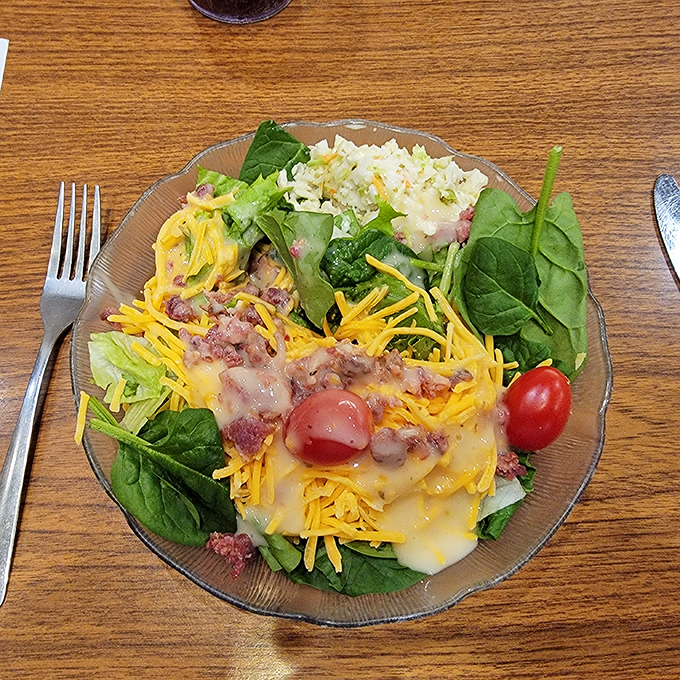 A chef's salad that proves healthy eating doesn't have to be punishment – this colorful creation actually makes vegetables exciting.