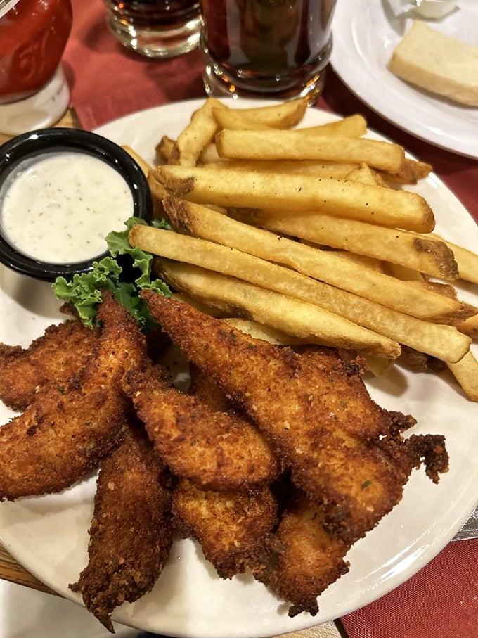 Chicken tenders and fries for the less adventurous palate—because sometimes even in Bavaria, you just need something familiar and crispy.