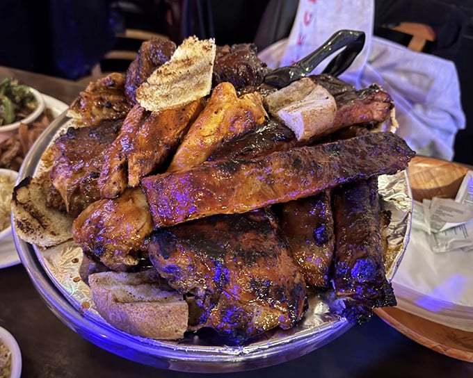 This platter looks like it raided a barnyard and nobody's complaining – pure protein paradise on display.
