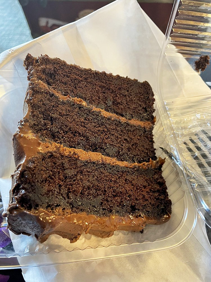 Chocolate cake so moist it should come with its own watershed management plan.