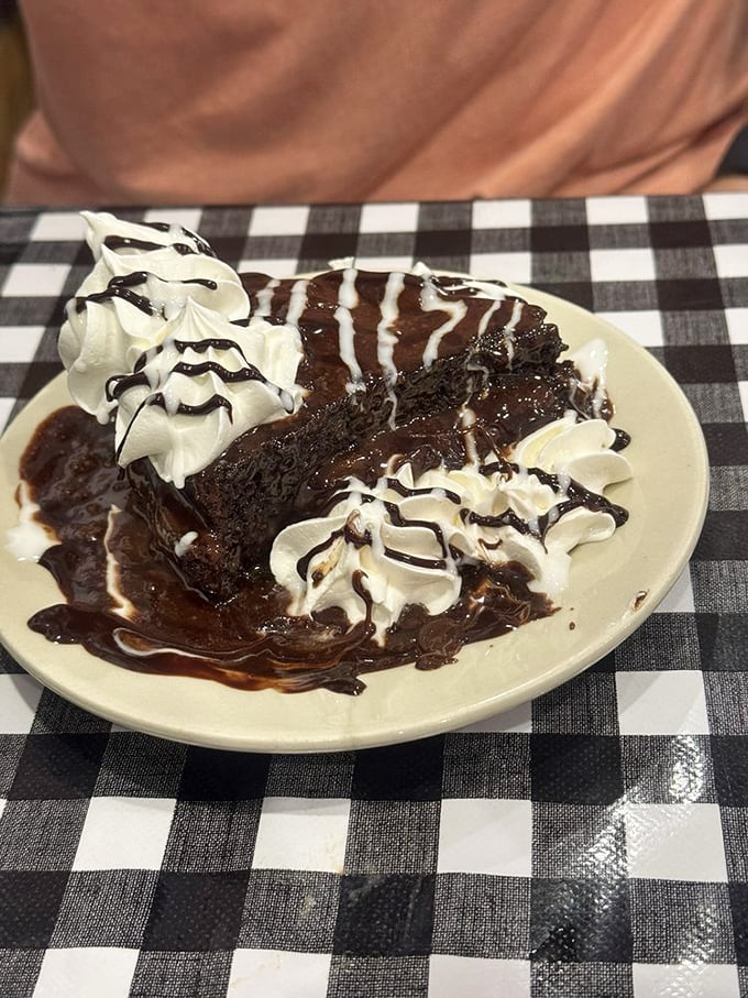 This chocolate cake doesn't just satisfy a sweet tooth - it throws a full-blown party for it, complete with whipped cream confetti.