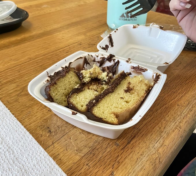 Chocolate cake that doesn't need to be deconstructed or reimagined—just honest-to-goodness dessert that knows exactly what it's supposed to be.