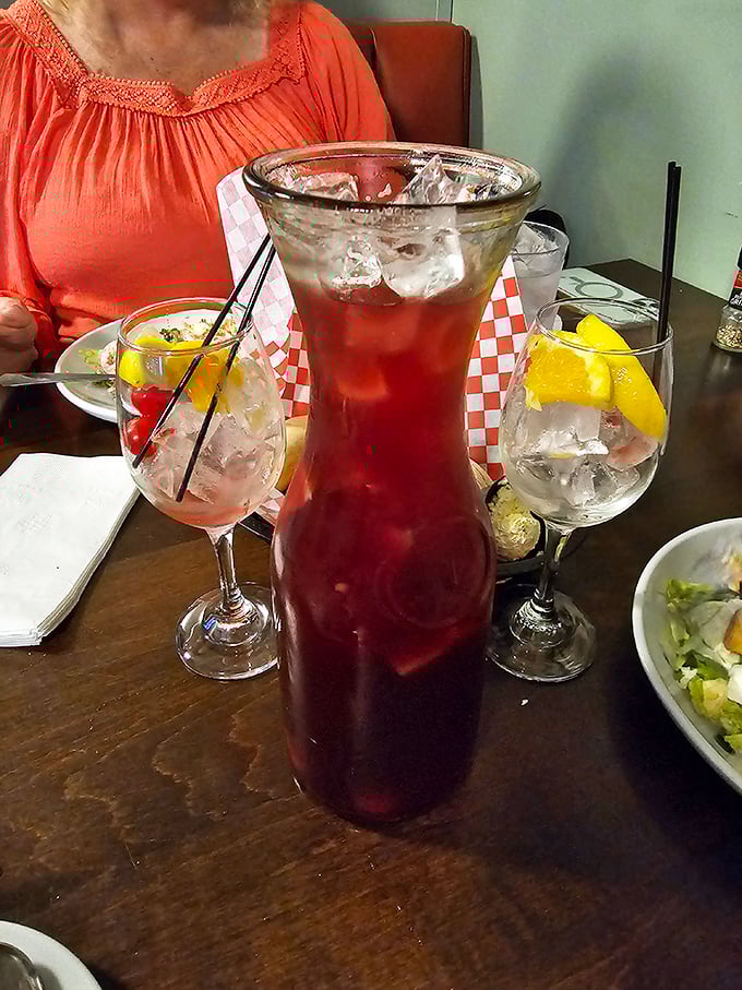 This isn't just a carafe of sangria—it's liquid joy with fruit benefits. The perfect companion for pasta that doesn't judge how many breadsticks you've had.