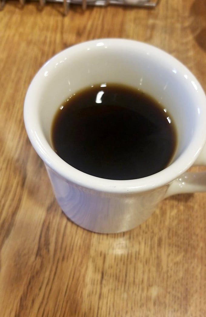 Simple, honest diner coffee—no fancy origin story, no pour-over theatrics. Just the life-giving elixir that's fueled American mornings for generations.