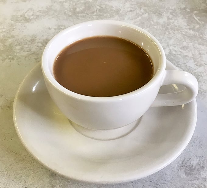 The unsung hero of every diner experience—a simple white cup of coffee that somehow tastes better here than anywhere with fancy baristas.