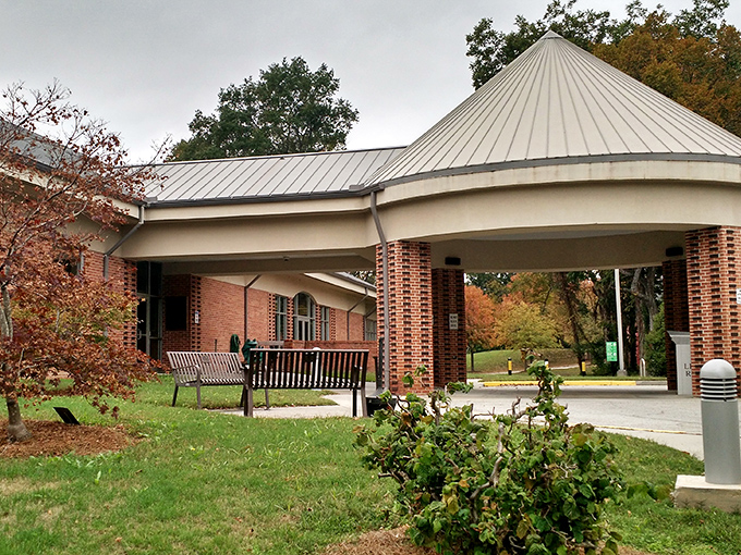 Libraries aren't just for books anymore—this modern pavilion welcomes visitors with the architectural equivalent of "Come on in, the knowledge is fine!" 