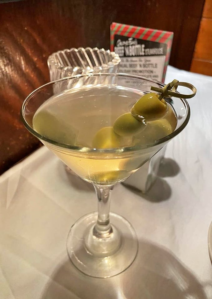 The classic martini—three olives standing at attention in a glass of perfectly chilled possibility. Dinner and a show in one sophisticated package.