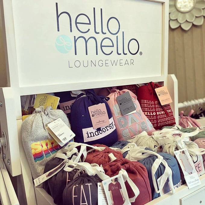 Not your average loungewear collection! These Hello Mello drawstring bags contain comfort that transcends generations – from millennials to their parents.