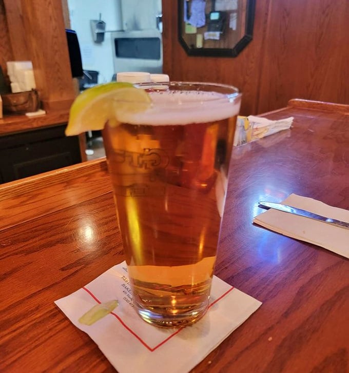 A perfectly poured beer that pairs beautifully with the kind of meal that makes road trips worthwhile.