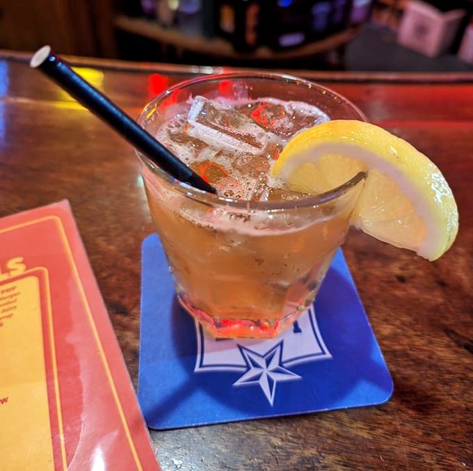 A proper cocktail with a proper garnish – because sometimes you need something stronger than root beer with your gourmet hot dog.
