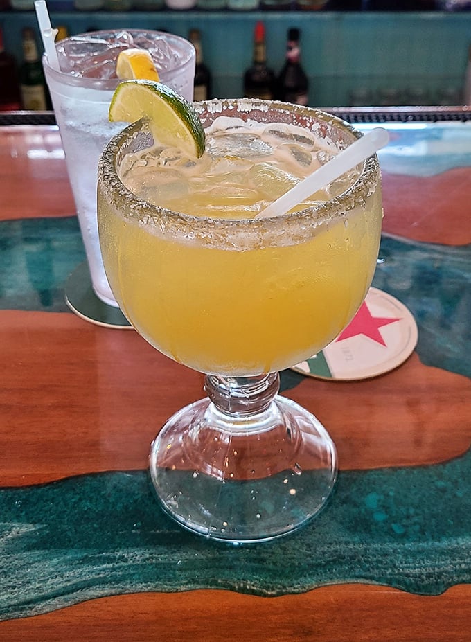 That margarita isn't just a drink—it's liquid Florida sunshine with a salt rim and a lime smile, beckoning you to slow down.