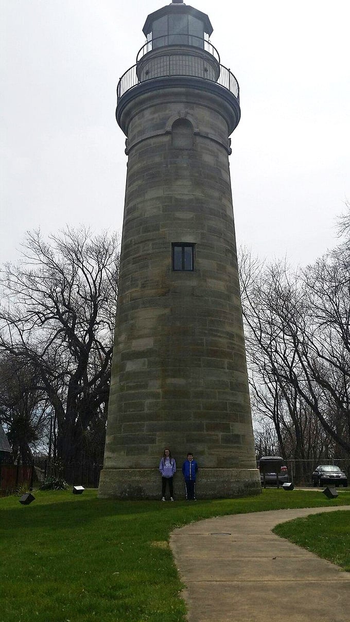The lantern room crowns the tower like jewelry, its glass and metal craftsmanship a reminder of when things were built to outlast their makers.