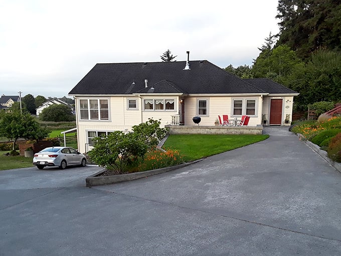 Not all Ferndale homes are Victorian showpieces – this mid-century charmer offers panoramic views without requiring a doctorate in gingerbread maintenance.