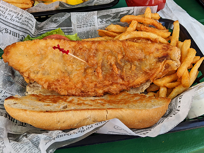 This fish sandwich isn't trying to impress food critics—it's too busy making regular folks happy with its simple, honest deliciousness.