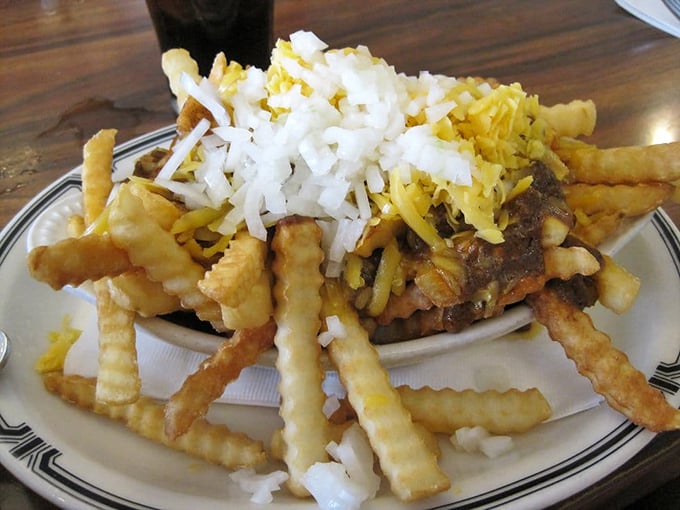 These aren't just fries—they're the supporting actors that deserve their own Oscar, especially topped with cheese and onions.