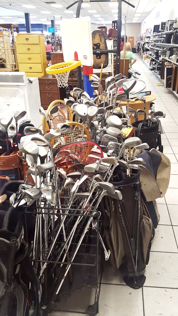 Golf club graveyard or weekend warrior's dream? These clubs have stories to tell about slices, hooks, and the occasional hole-in-one.