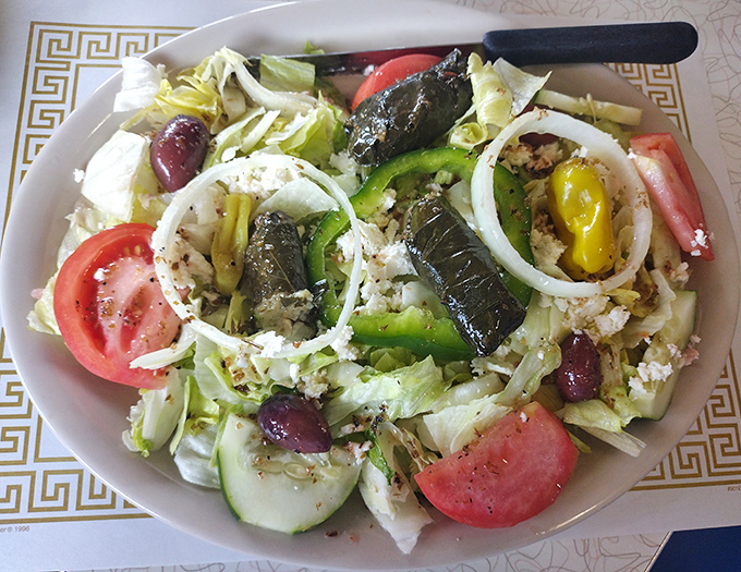 A Greek salad that brings Mediterranean sunshine to Virginia. Fresh, vibrant, and adorned with enough feta to make any cheese lover weak at the knees.