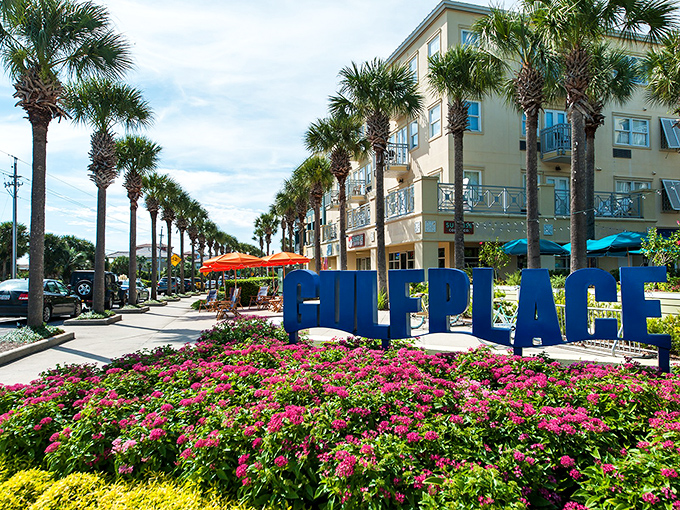 "Gulf Place" in big blue letters—because sometimes you need a reminder of exactly which slice of paradise you're currently enjoying.