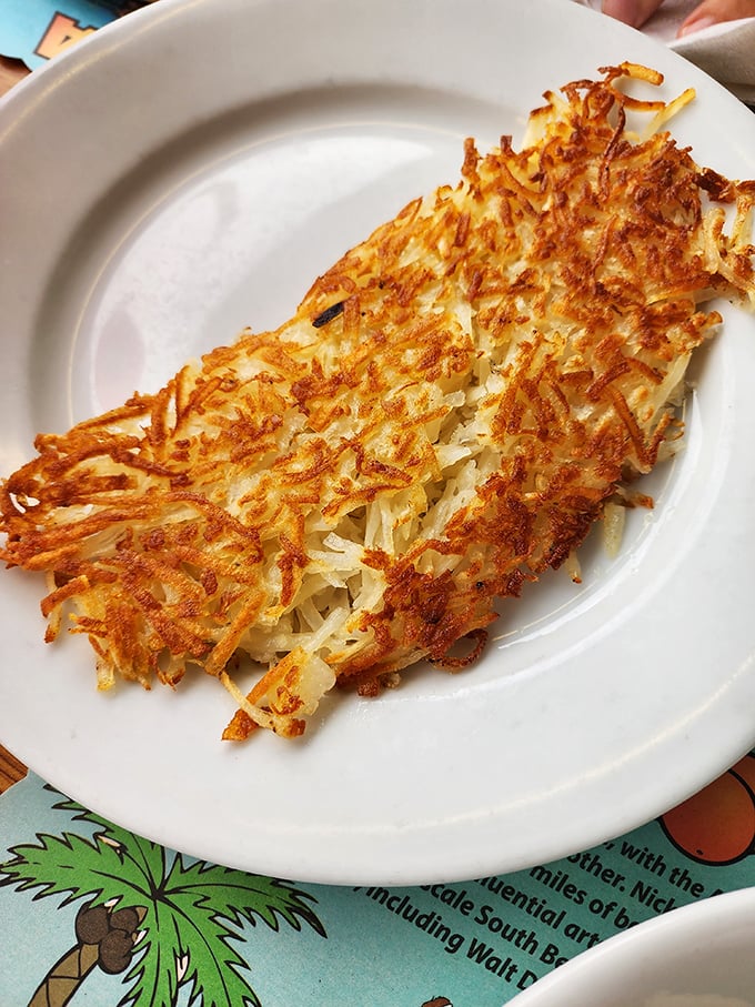 These hash browns deserve their own fan club—crispy, golden potato perfection that makes you wonder why anyone would ever eat potatoes any other way.