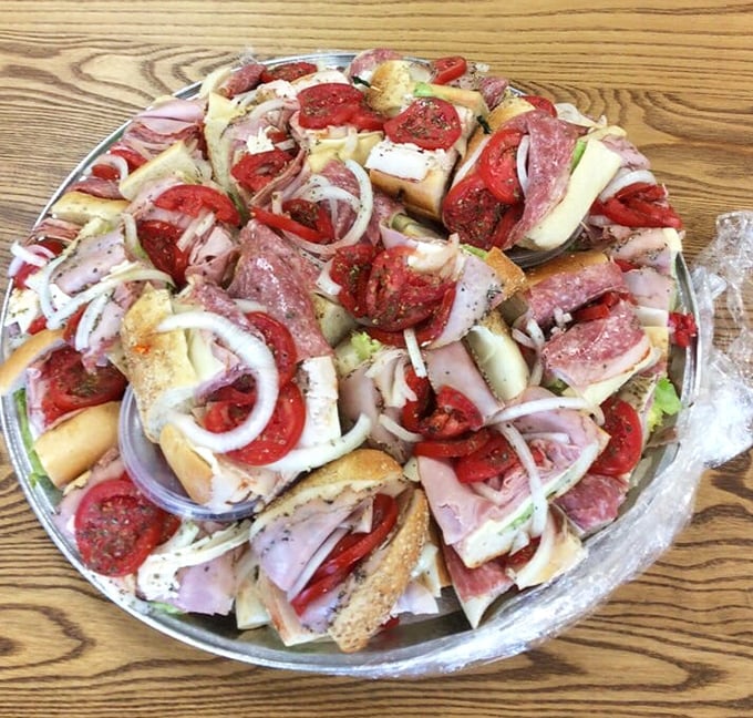 Party platter paradise! These Italian hoagie quarters aren't just appetizers—they're little ambassadors of joy that disappear faster than you can say "save me one."