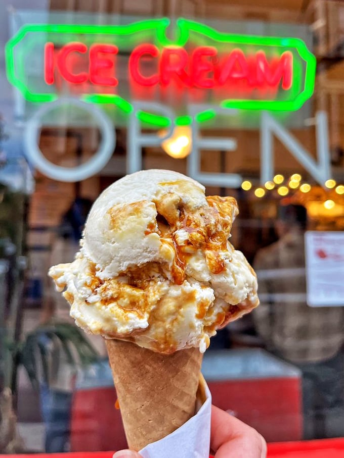 Honeycomb candy meets vanilla bean in a waffle cone romance worthy of a Nicholas Sparks novel.