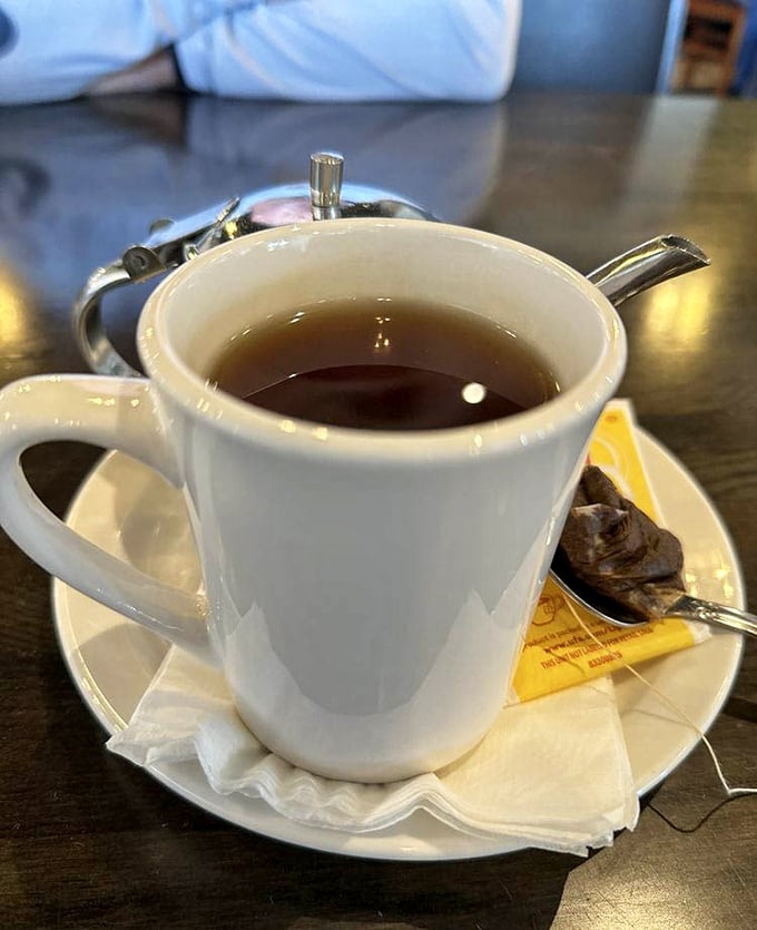 Morning tea served properly – because sometimes coffee needs a sophisticated cousin at the table.