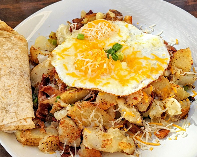 Humphrey Bogart's Skillet wouldn't be out of place in Casablanca—a beautiful friendship of potatoes, eggs, and cheese that'll make you misty-eyed.